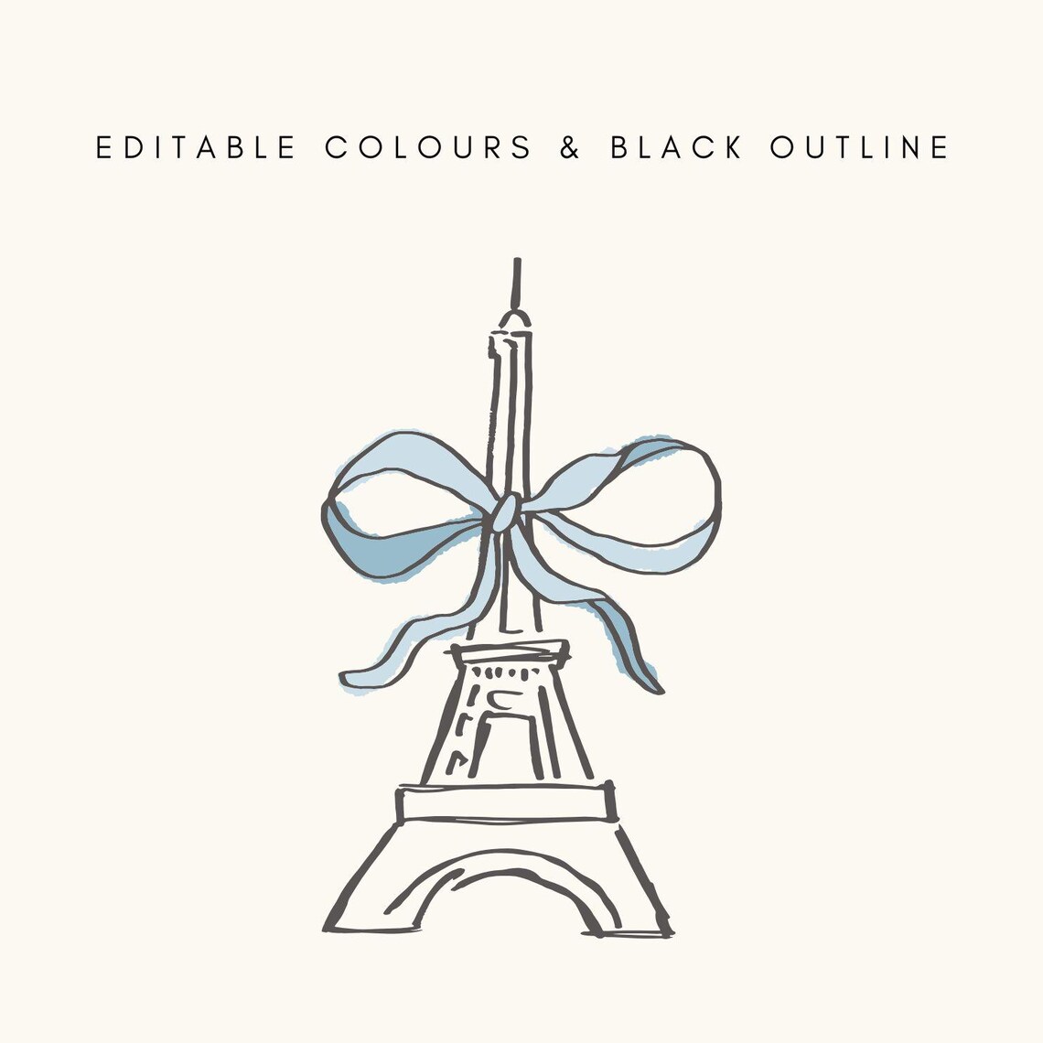 Paris Eiffel Tower Clipart, French Clipart Illustration, Whimsical ...