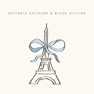 Paris Eiffel Tower Clipart, French Clipart Illustration, Whimsical ...