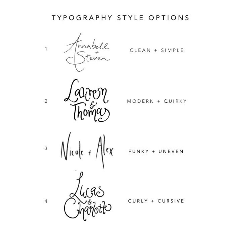 Custom Couple Typography, Bespoke Wedding Name Logo Handwritten Font ...