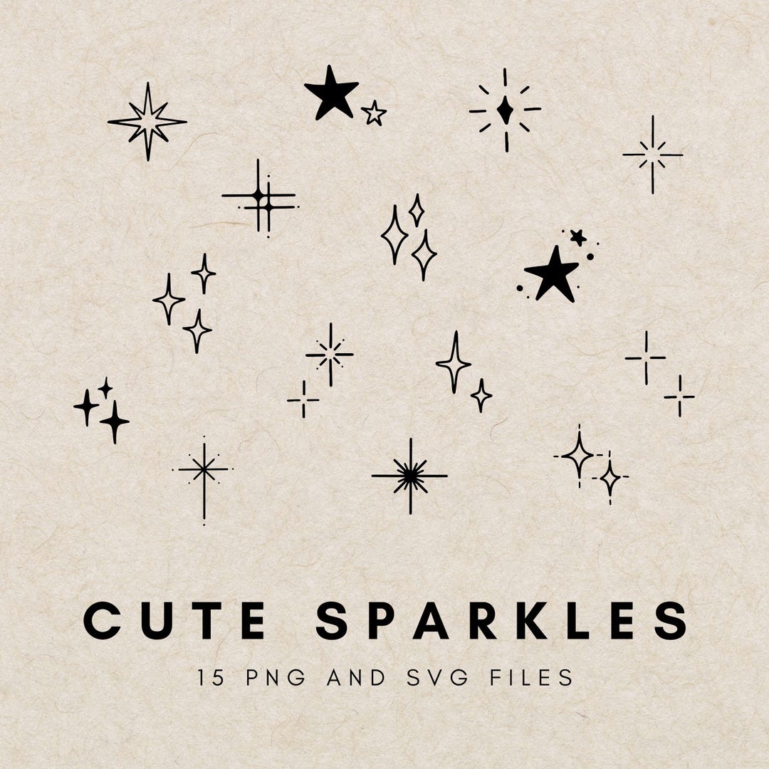 Star Sparkle Glitter Twinkle Bundle, Sparkle Clipart, Sparkle SVG ...
