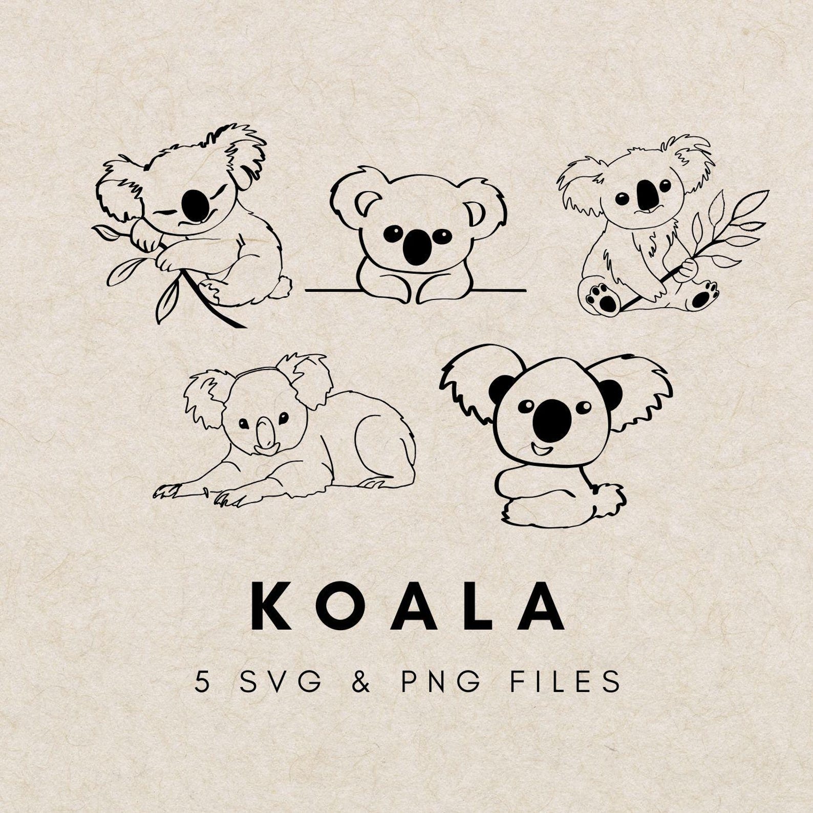 Koala Bear Clipart, Cute Koala PNG, Hand-drawn Koala Illustration ...