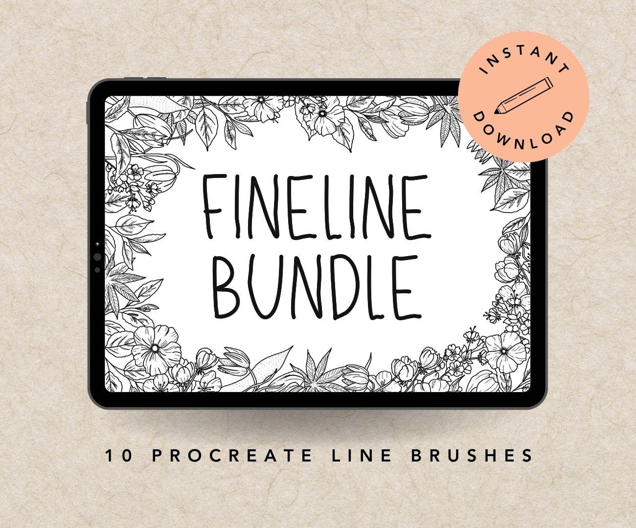 Fineline Bundle Procreate Brushes for Ipad, Fineline Stippling ...