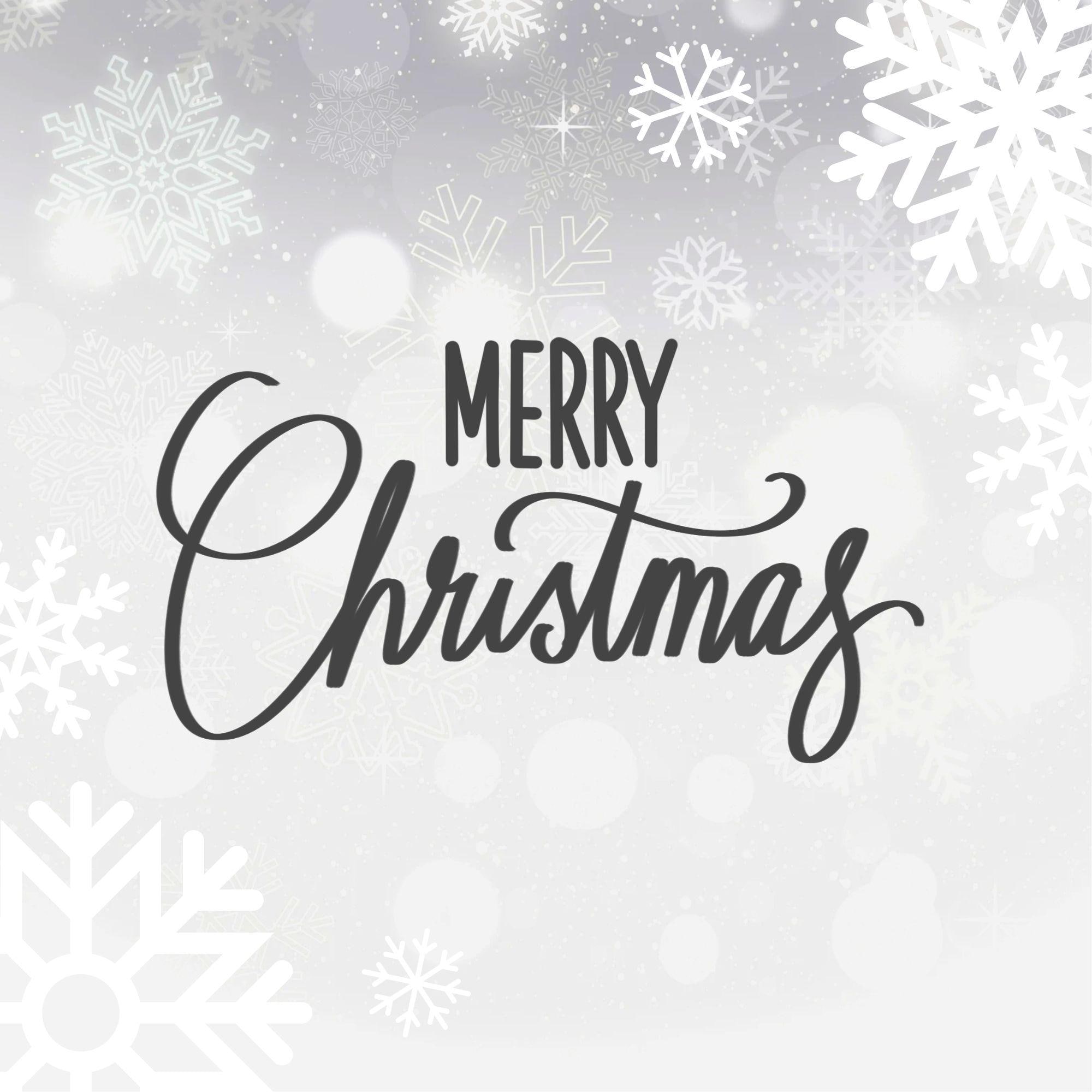 Merry Christmas Typography, Bespoke Holiday Handwritten Text, Cute ...