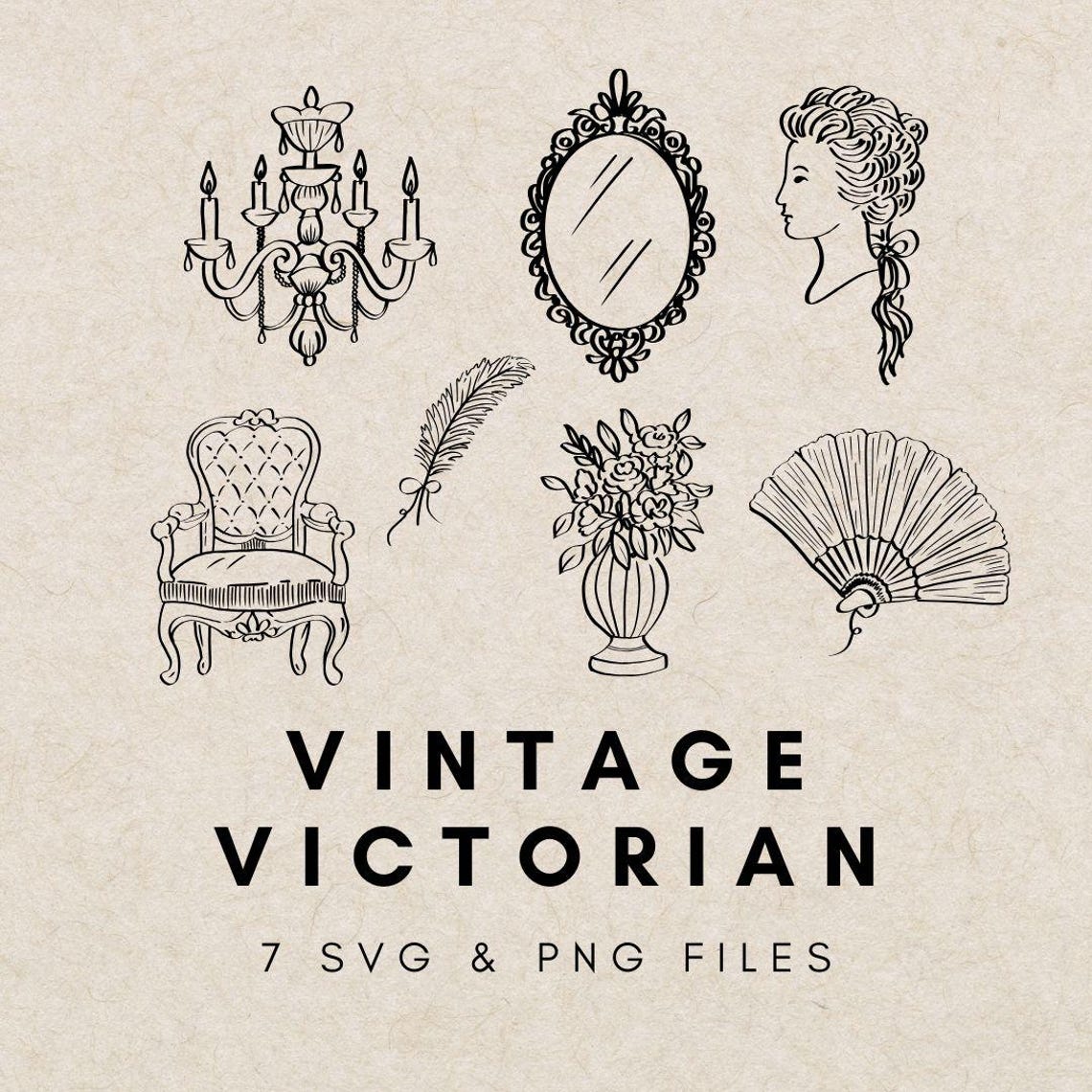 Elegant Vintage Victorian Clipart Collection – 1800s Bridal Wedding ...