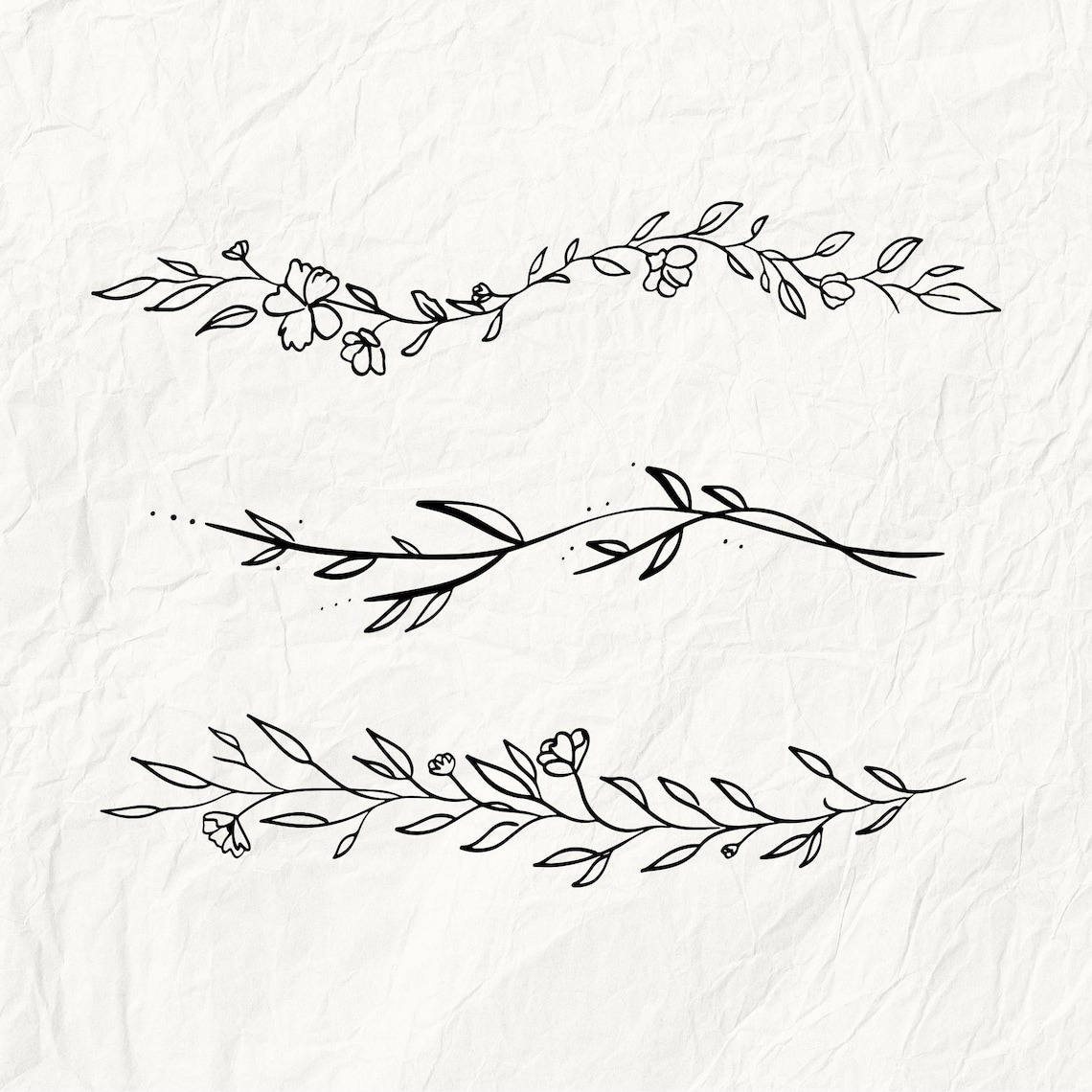 Flash Tattoo Floral Wrap Bundle, Bachelorette Illustrations, Wedding ...