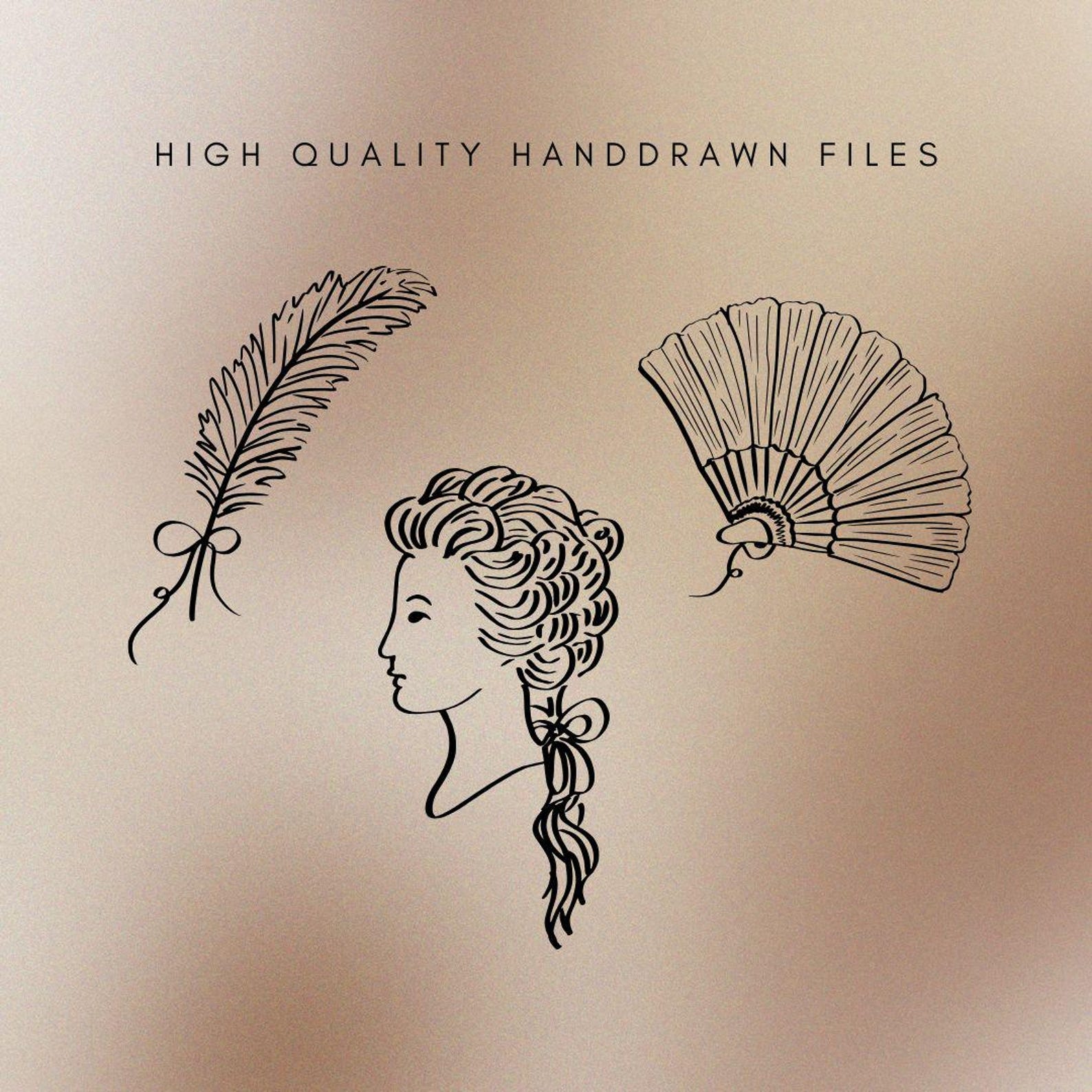 Elegant Vintage Victorian Clipart Collection – 1800s Bridal Wedding ...