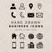 Business Card Icons Clipart Bundle, Instagram Highlight, Hand Drawn ...