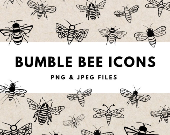 Bee Clipart, Commercial Use, Honey Bee Clip Art, Bee SVG, Drawing or ...