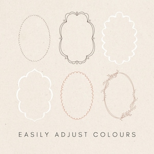 Handdrawn Oval Border Illustration PNG - Wavy Curly Oval Frame, Retro ...