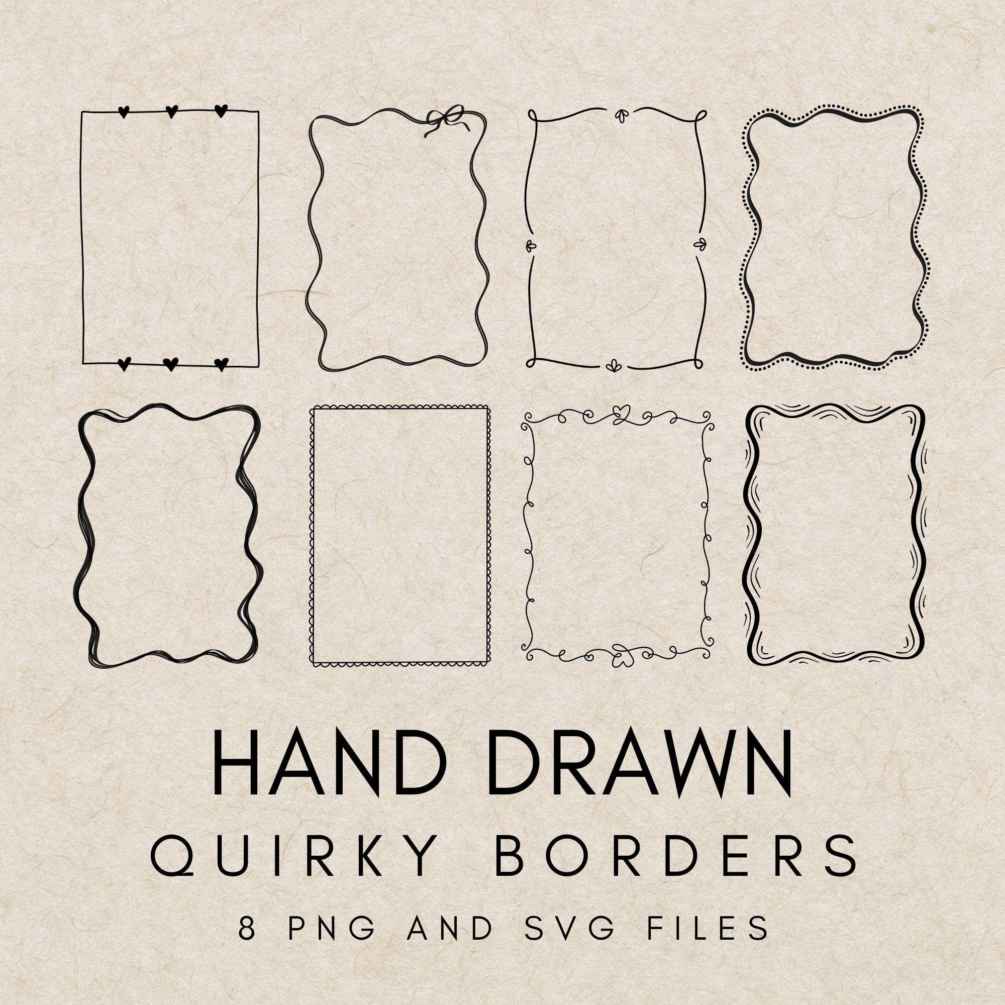 Quirky Wavy Scribble Border Illustration PNG SVG - Hand Drawn Wavy ...