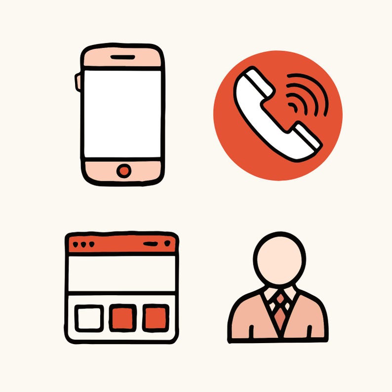 Business Icons Clipart Bundle, SVG Office Icon Pack, Hand Drawn ...