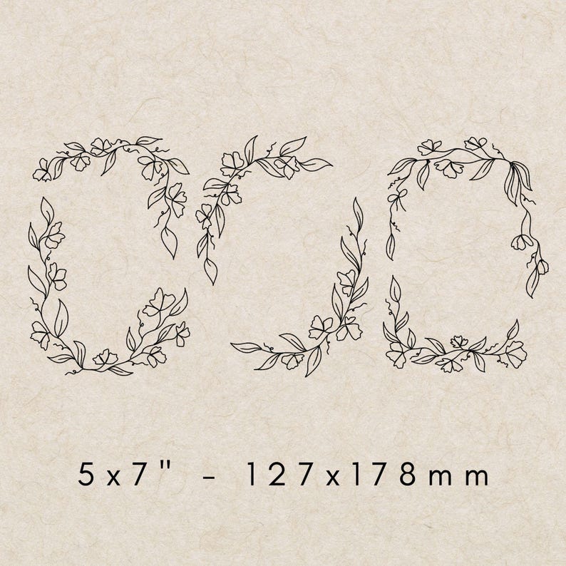 Hand Drawn Quirky Vine Borders, Scribble Floral Fineline, Abstract ...