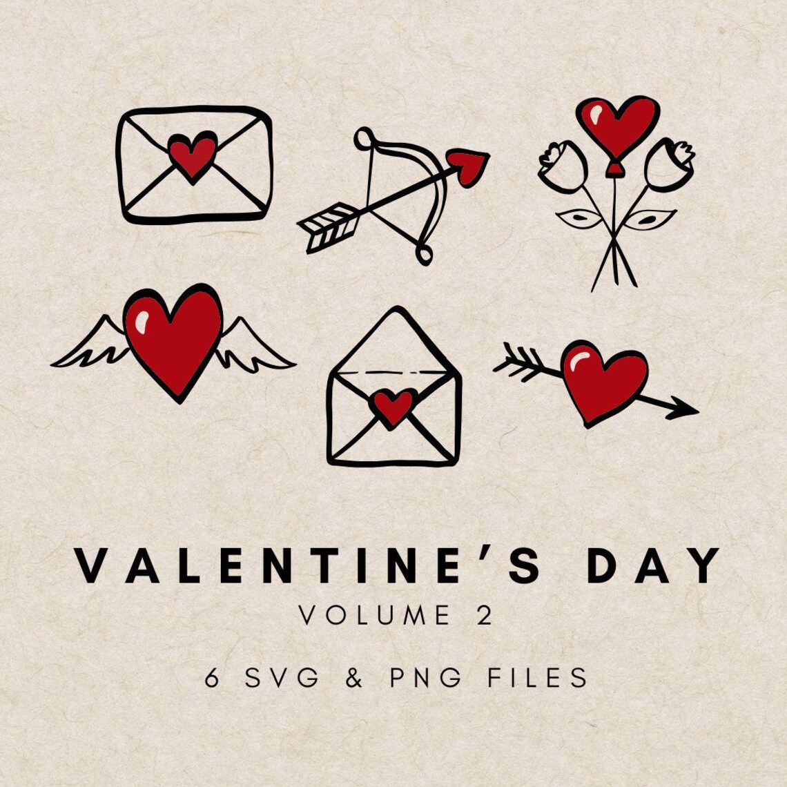 Love Hearts Valentine Clipart, Love Letter, Red Heart, Archery Bow ...