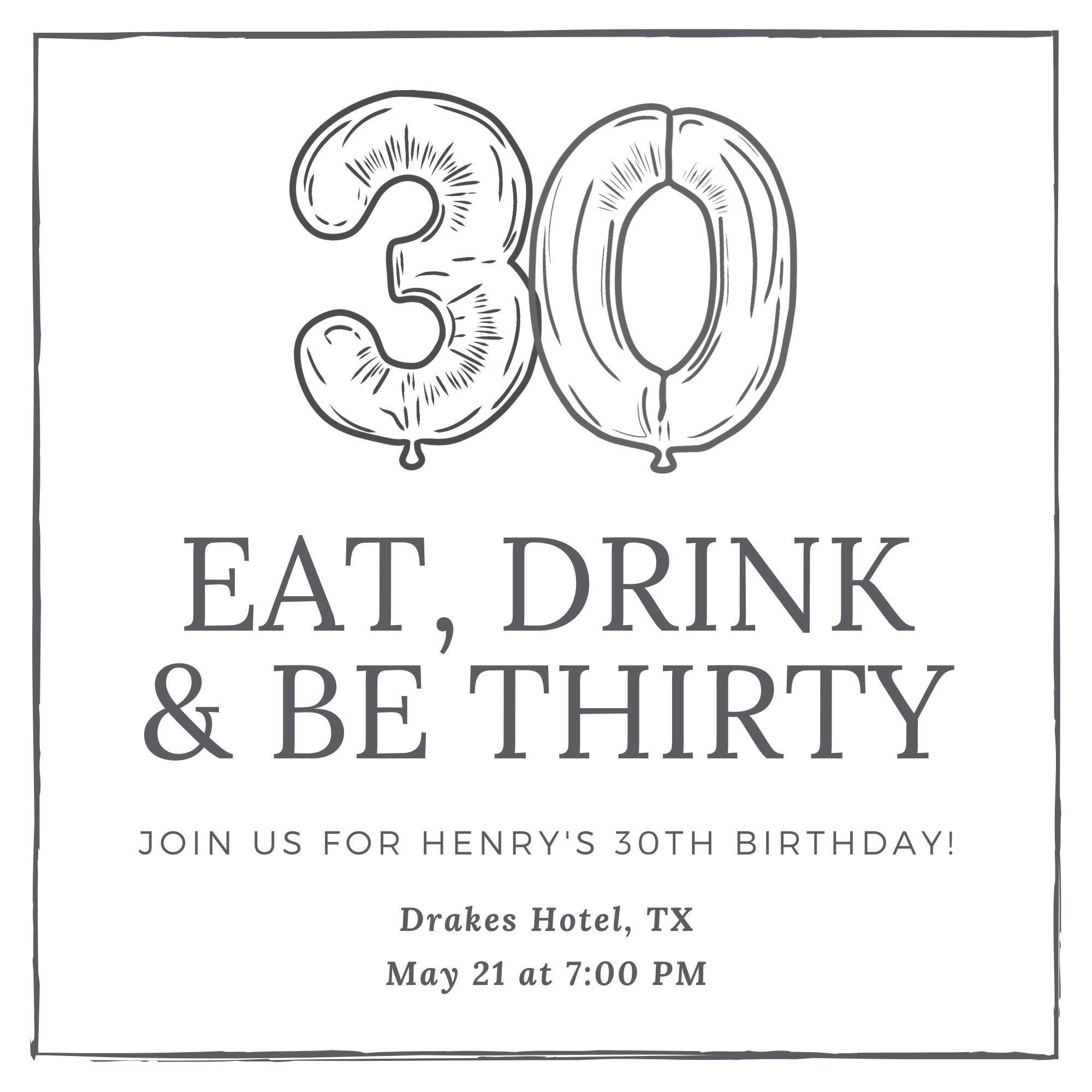 Hand Drawn Number Balloons, Birthday Party Decor, Anniversary Balloon ...