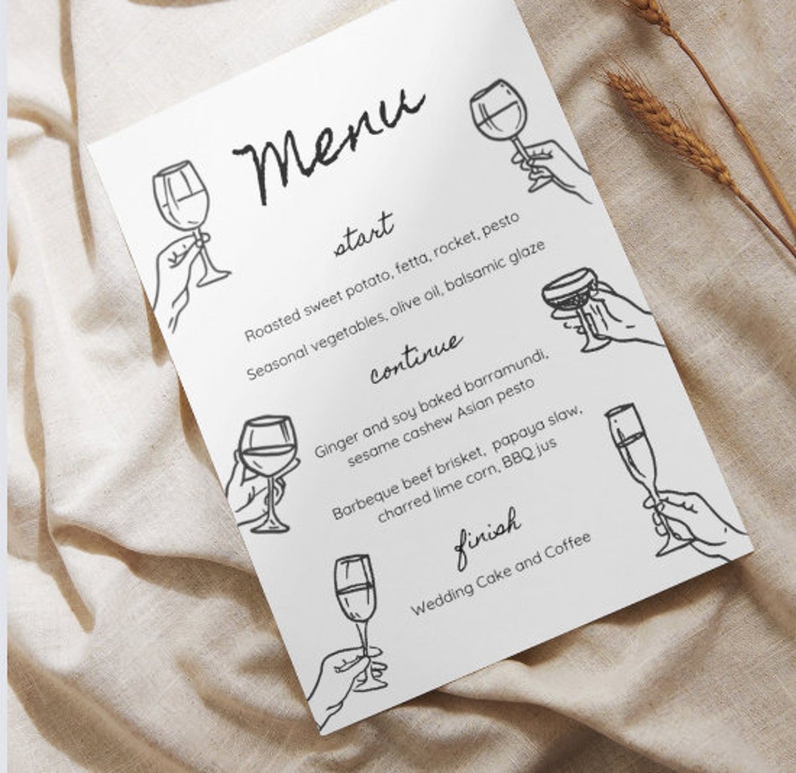 Hand Drawn Food Dessert Images, Quirky Italian French Food, Wine Decor ...