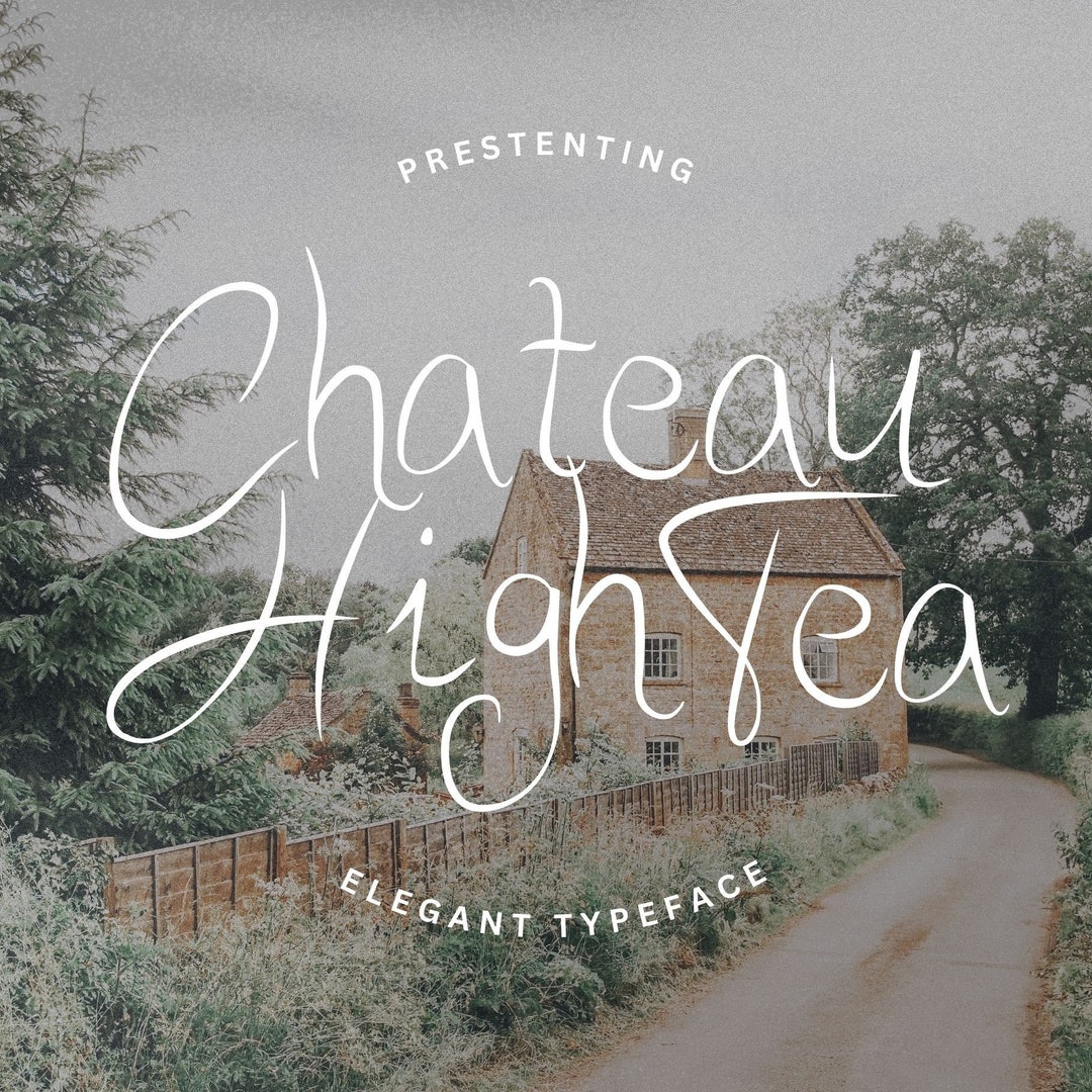 High Tea Style Font, Quirky Calligraphy, Scribble Font, Sans Serif Font ...