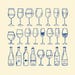 Hand Drawn Beverage Images, Quirky Wine Pen Scribble, Wine Decor ...