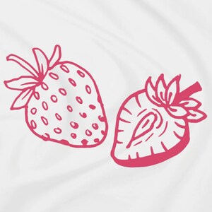 Hand Drawn Strawberry Clipart Bundle, Scribble Food Clip Art Bundle ...