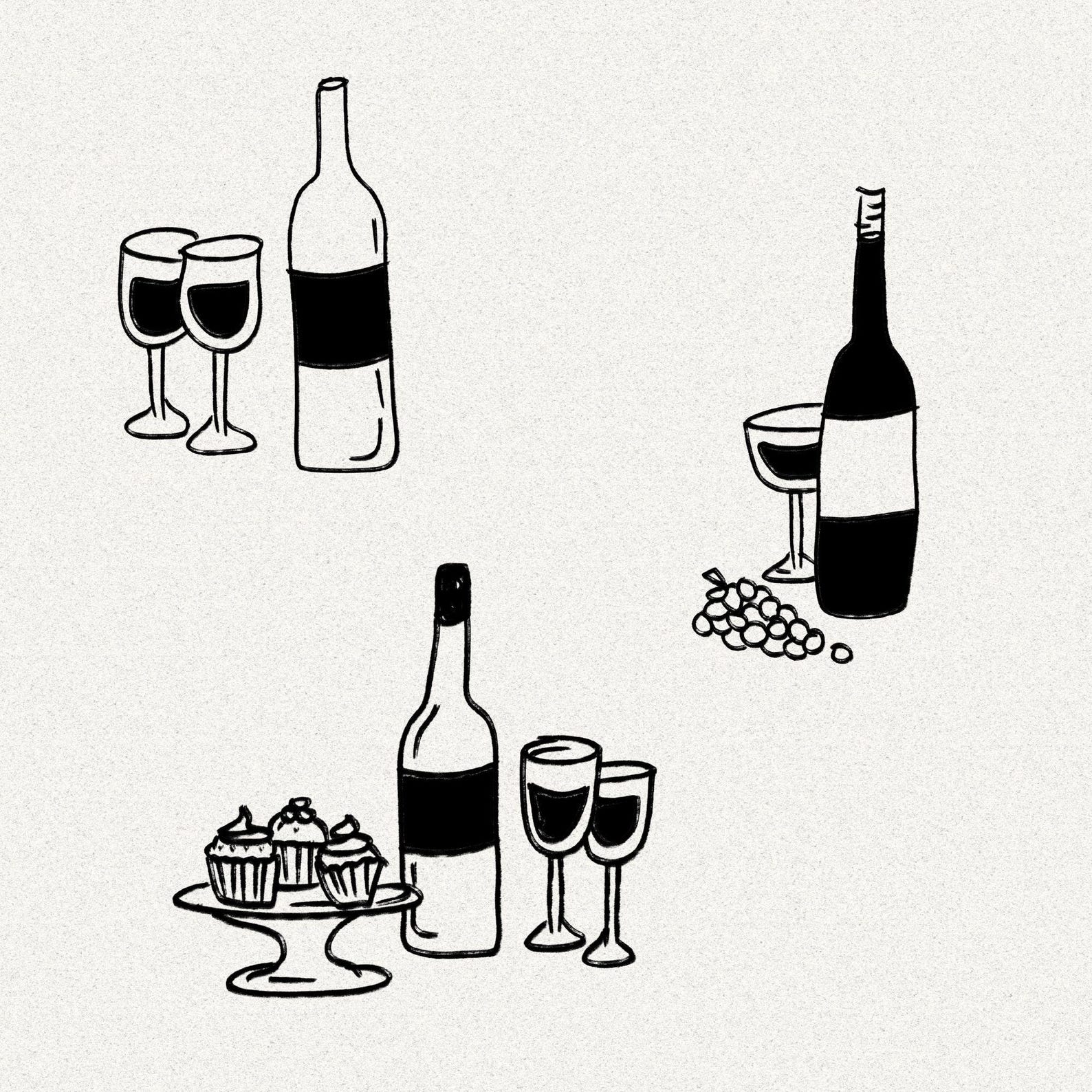 Quirky Hand Drawn Table Setting Illustration, Wedding Rehearsal Artwork ...