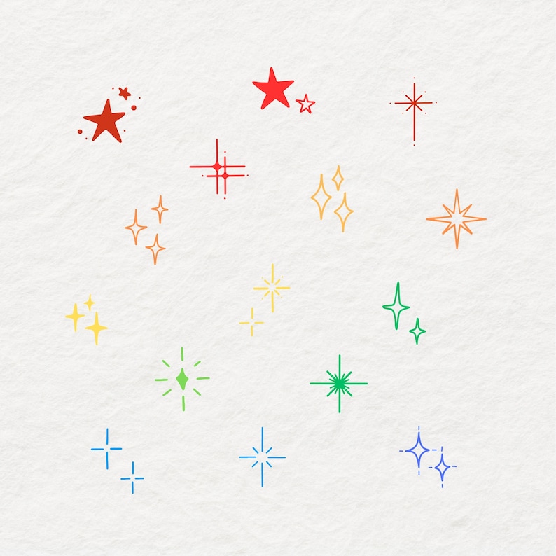 Star Sparkle Glitter Twinkle Bundle, Sparkle Clipart, Sparkle SVG ...