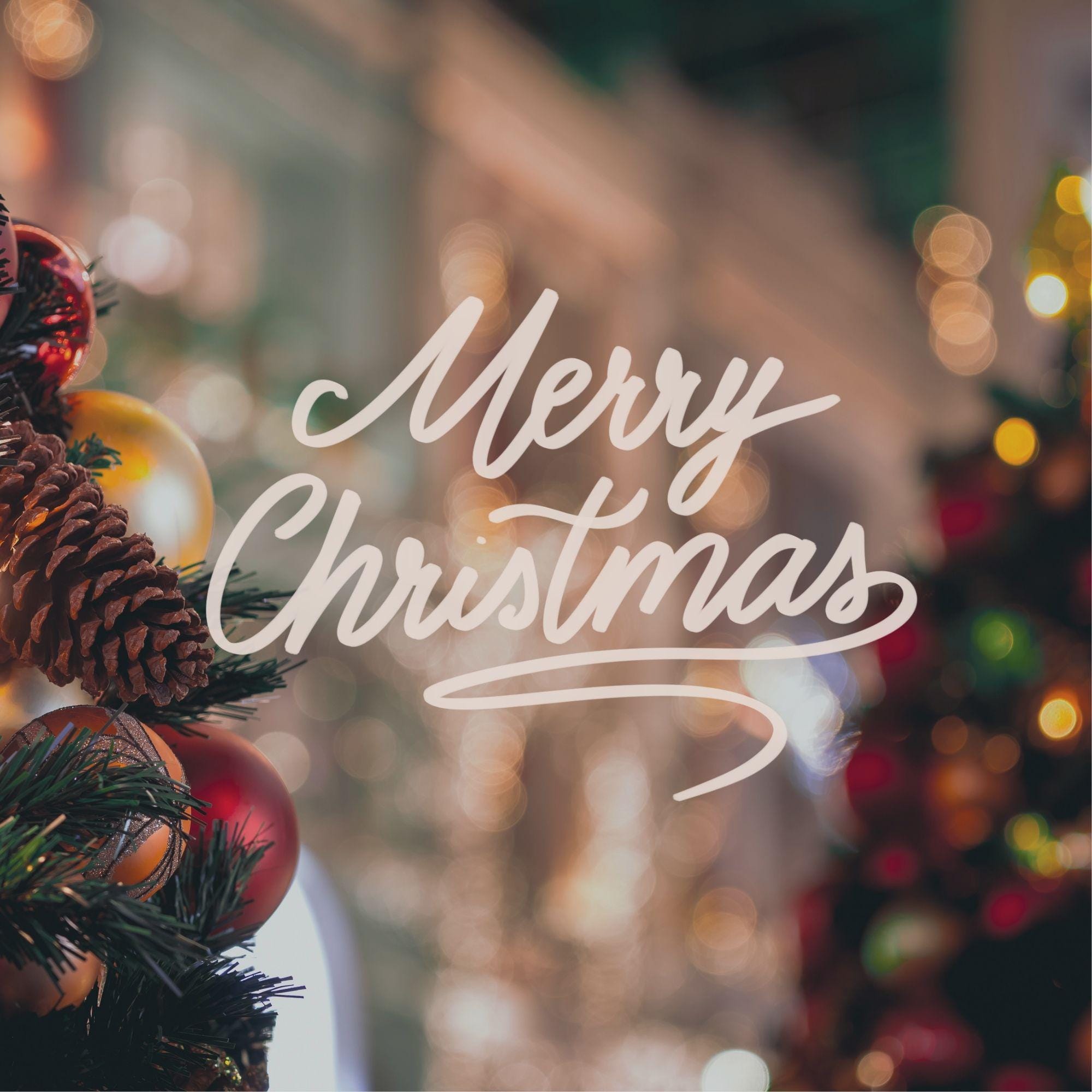 Merry Christmas Typography, Bespoke Holiday Handwritten Text, Cute ...