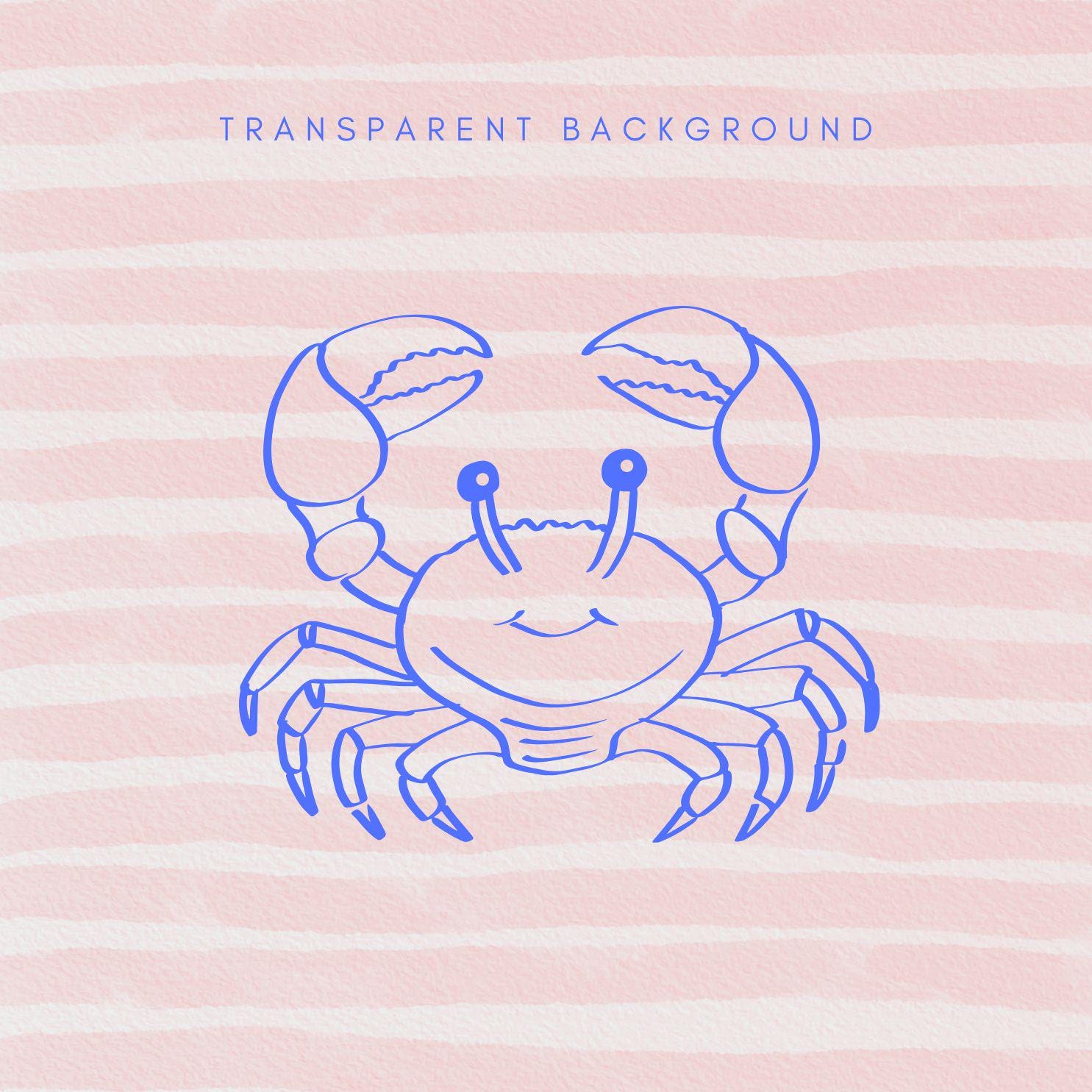 Crab Clipart Set, Handdrawn Crab, Sea Life Silhouette, Cute Vector Crab ...