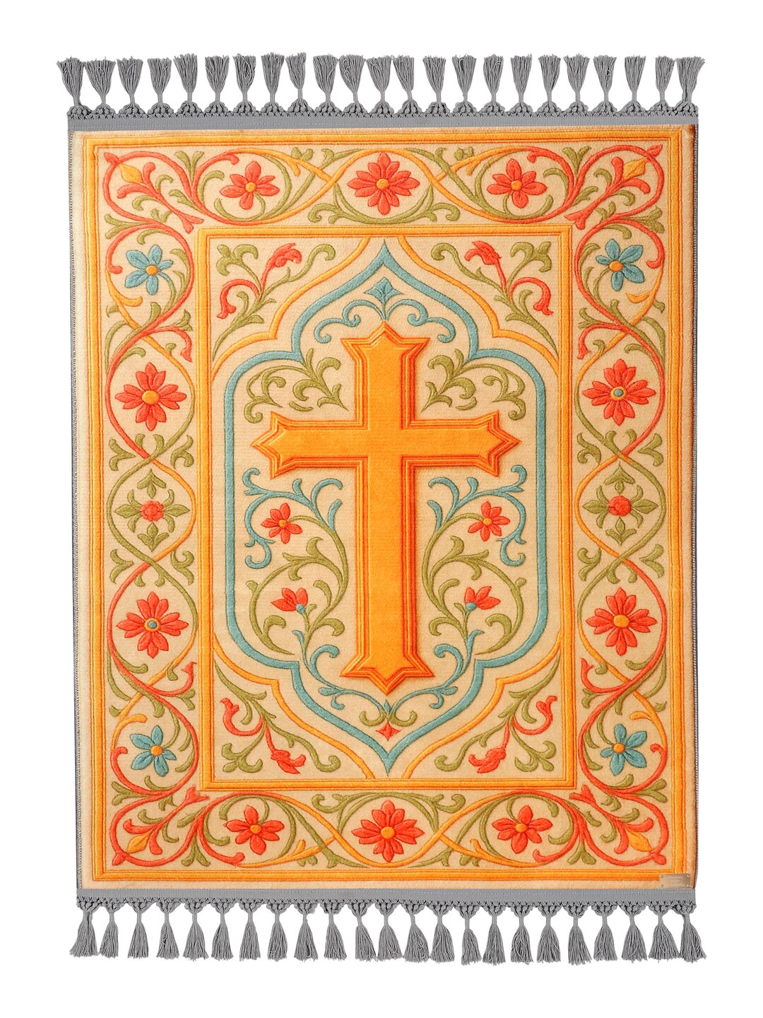 Prayer Mat Cross Wall Decor Christian Orthodox Catholic Tapestry Prayer ...