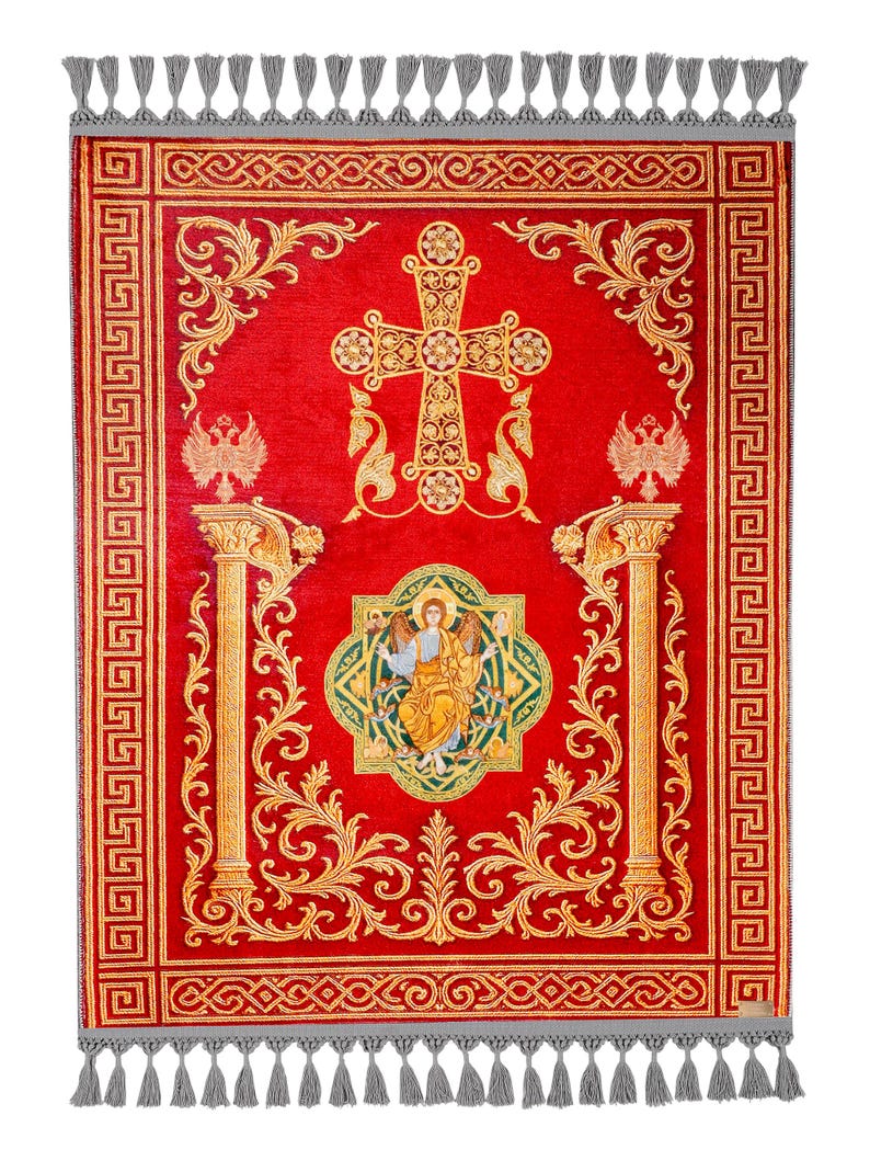 Prayer Mat Christian Orthodox Wall Decor Catholic Tapestry Angel ...