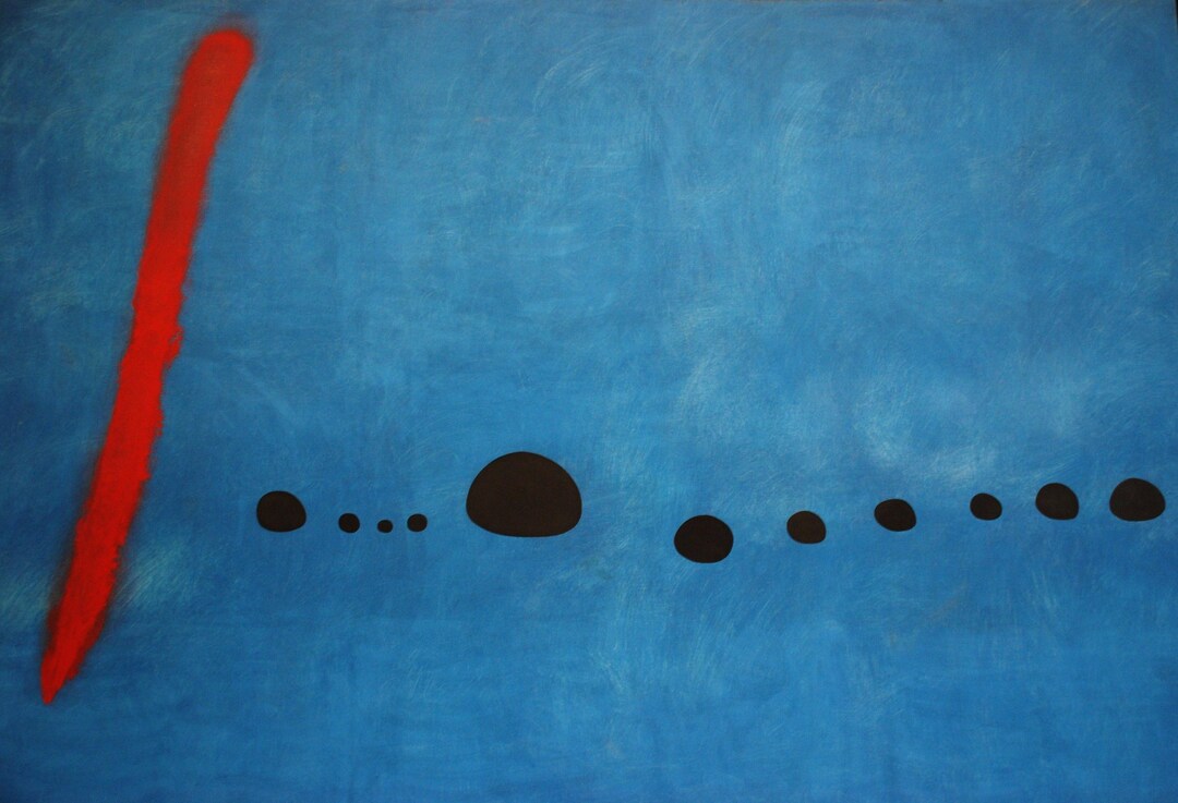 Joan Miro Blue II Canvas Print - Etsy