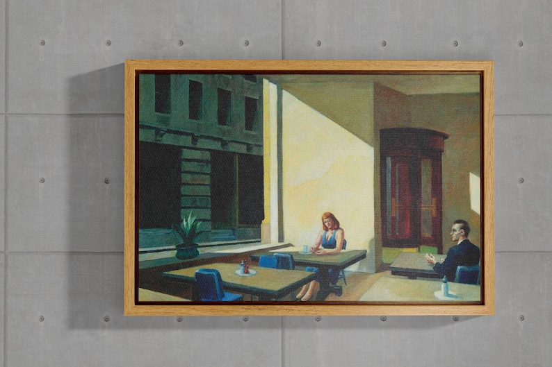 Edward Hopper Sunlight in a Cafeteria (1938) Canvas Wall Art - Etsy