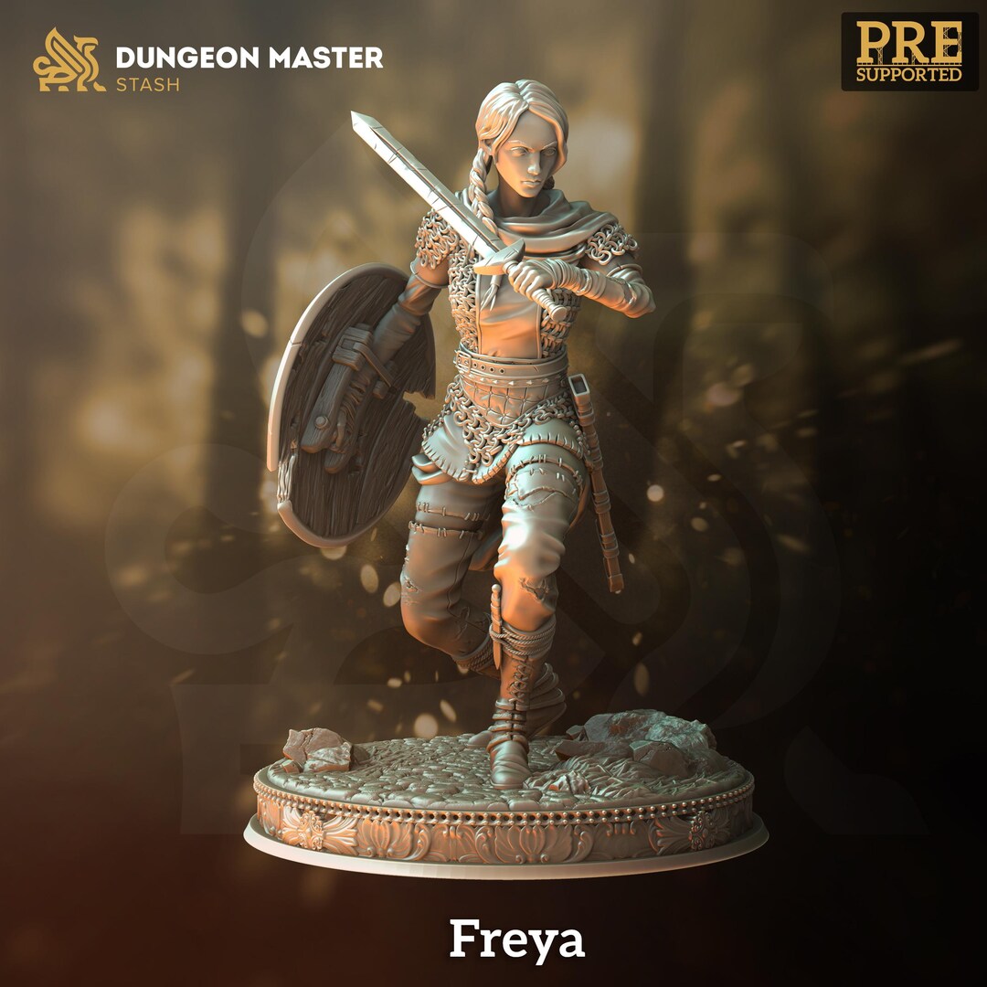 Freya the Fearless Female Viking Shieldmaiden Fighter Warrior Miniature ...