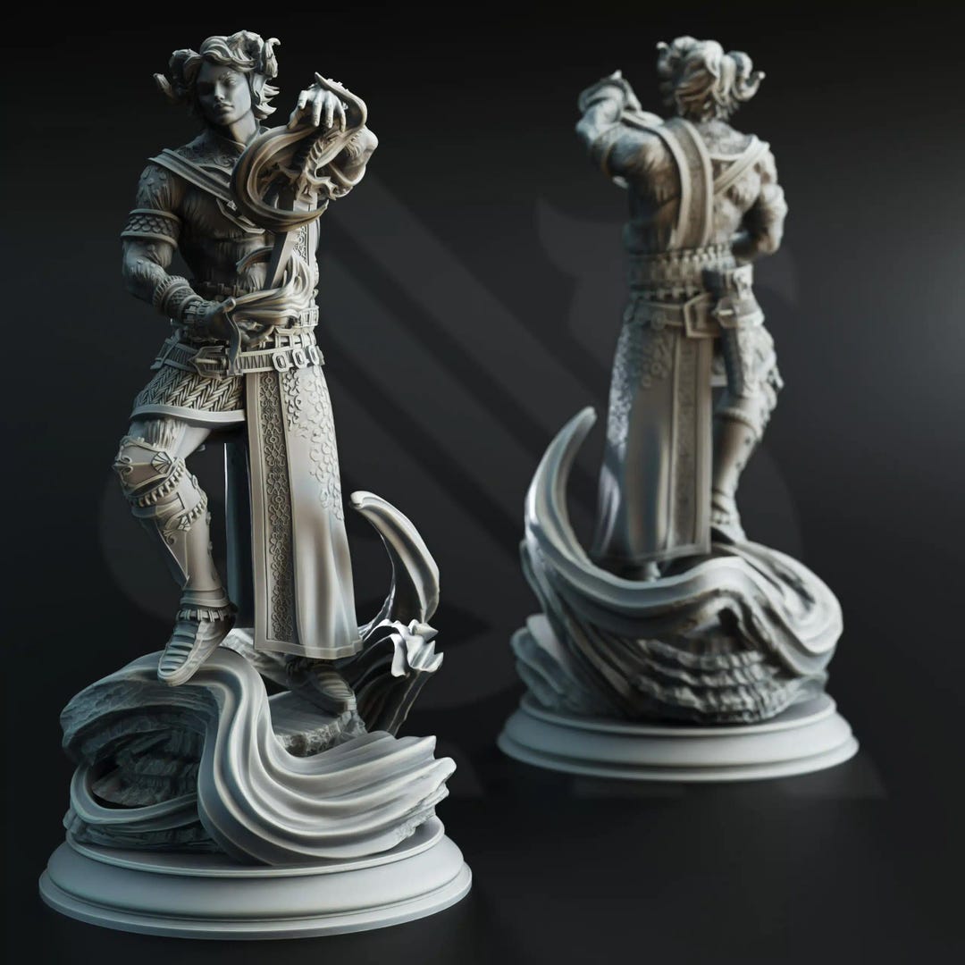 Heron of Daronai Tiefling Male Warlock Wizard Sorcerer - Etsy