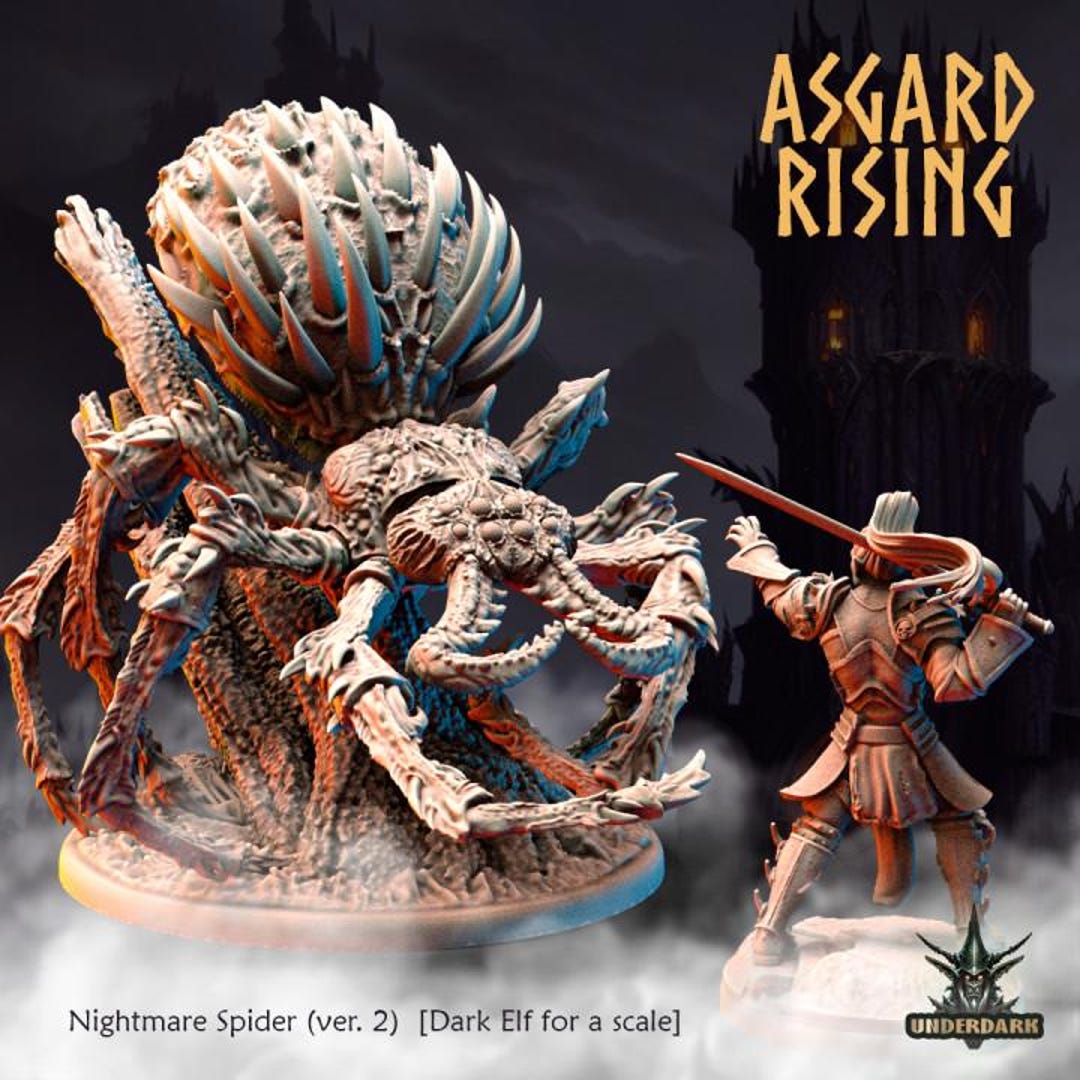 Nightmare Spider Giant Arachnid Boss Monster for DND or Pathfinder - Etsy