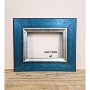 Vintage Blue Frame 79 Mm Width, Custom-made, Ideal for Photos, Posters ...