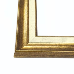 Wide Old Gold Frame,sleek Design,rustic Frame,certificate Frame,collage ...