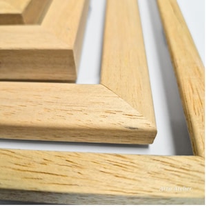 Natural Wood Frame Moulding – Unfinished Wooden Strips for DIY Picture ...