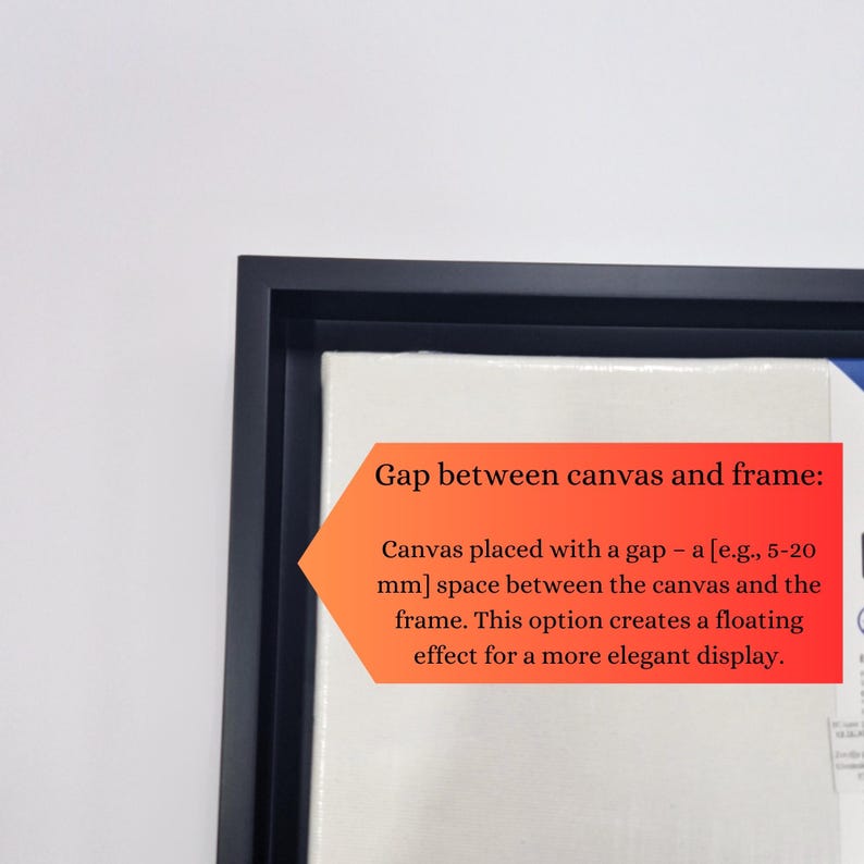 Cornice galleggiante Deep Canvas, colore nero, dimensioni ...
