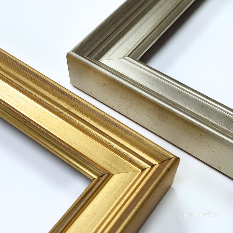 Antique Gold and Silver Picture Frames – 30mm Width | Handmade Elegance ...
