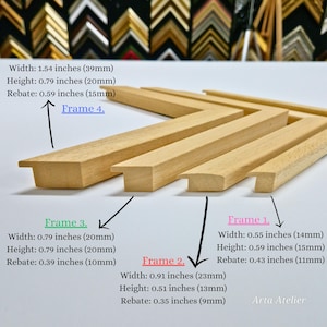 Natural Wood Frame Moulding – Unfinished Wooden Strips for DIY Picture ...