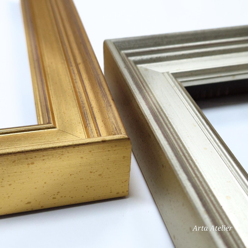 Antique Gold and Silver Picture Frames – 30mm Width | Handmade Elegance ...