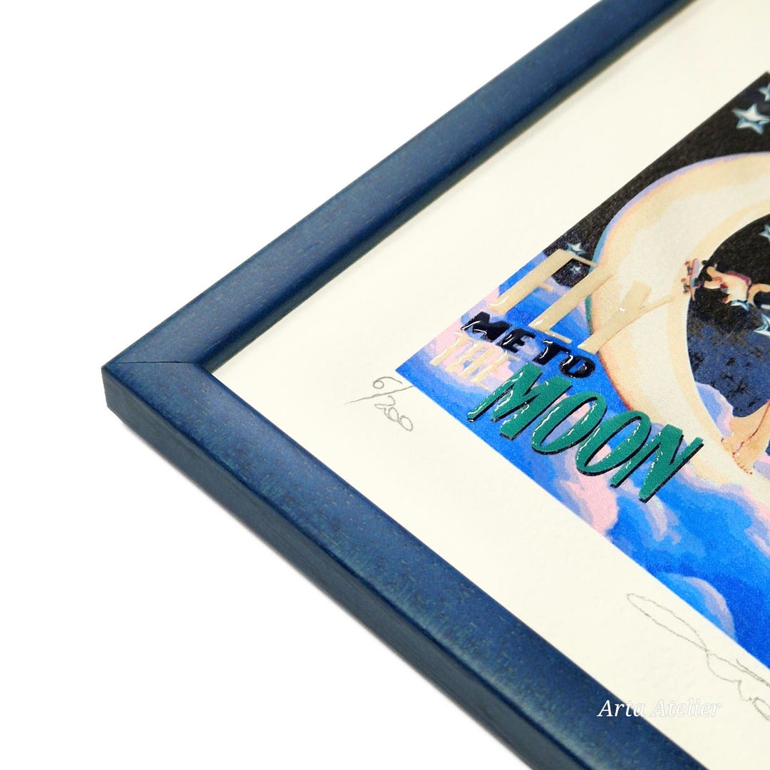 Blue Picture Frame 14mm Width, Size A1 A2 A3 A4 A5, Photo Frame, Handmade, Custom Frame, Poster ...