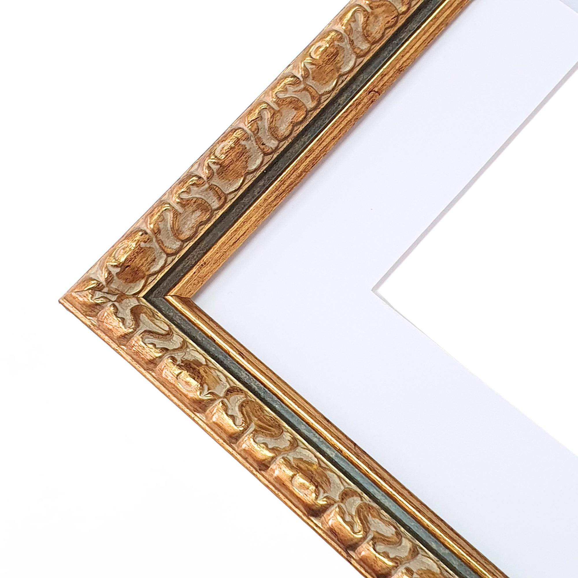 Baroque Gold Picture Frame With Passepartout, Photo Frame, Handmade ...