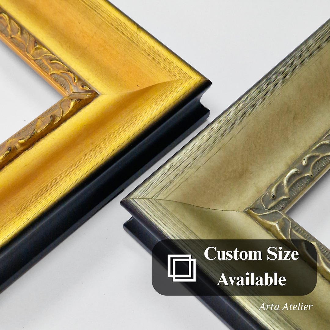 Elegant Gold and Silver Picture Frame,baroque-ornate Style,rustic ...