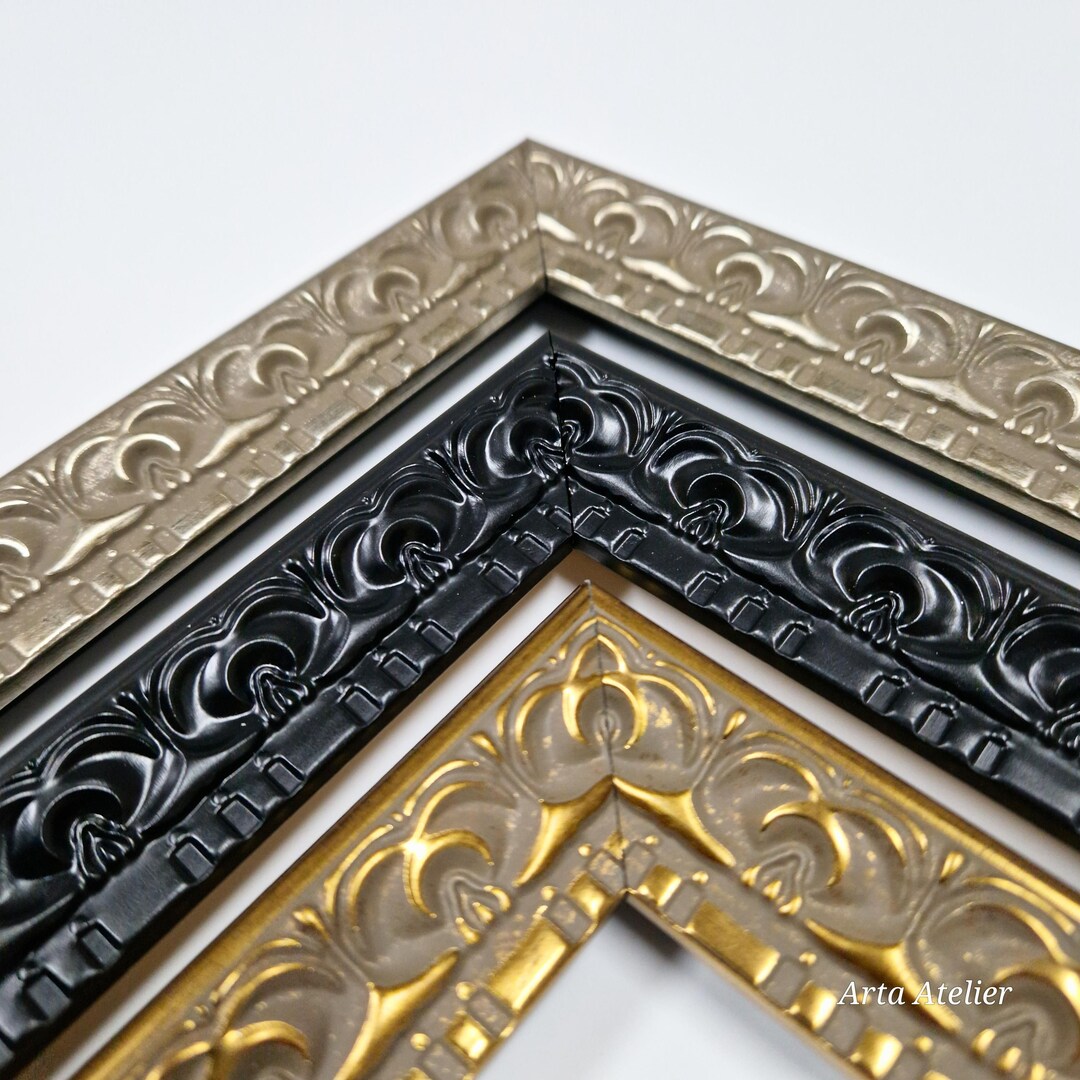 Antique Gold and Silver Picture Frame,photo,poster, Artwork Frame,a1 A2 ...