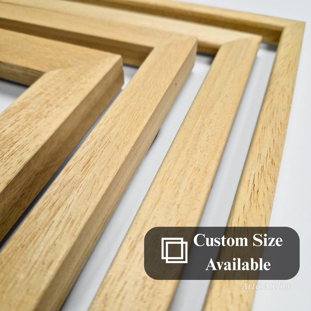 Natural Wood Frame Moulding – Unfinished Wooden Strips for DIY Picture ...