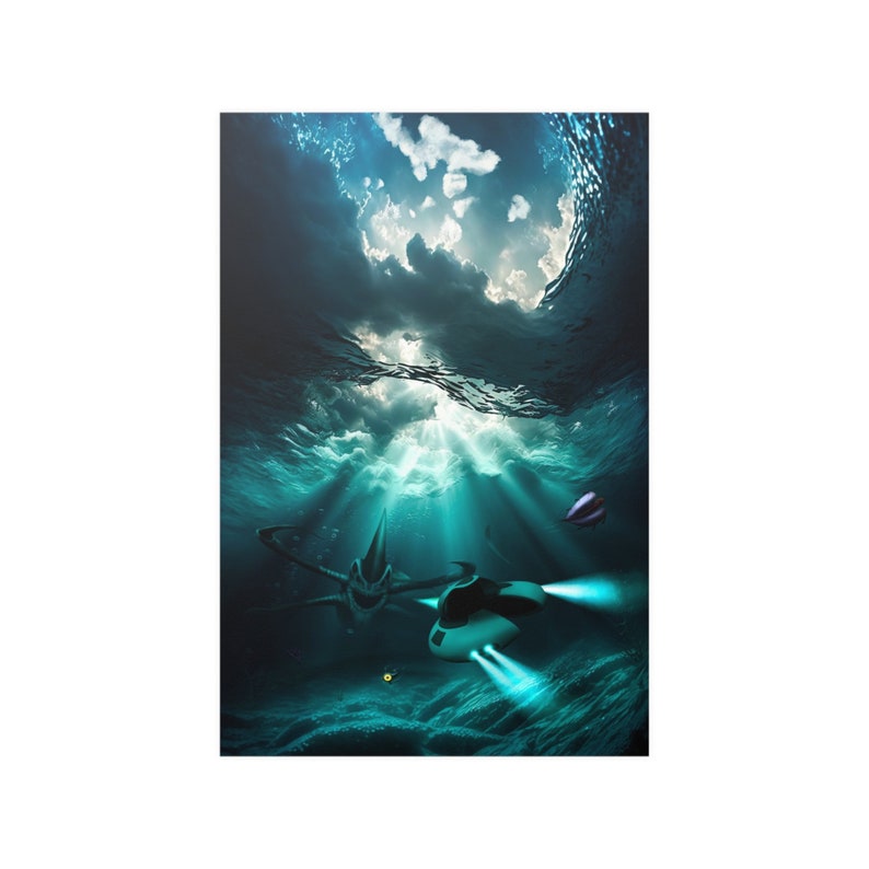 Subnautica Poster Subnautica Fanart Reaper Leviathan Print Video Game ...