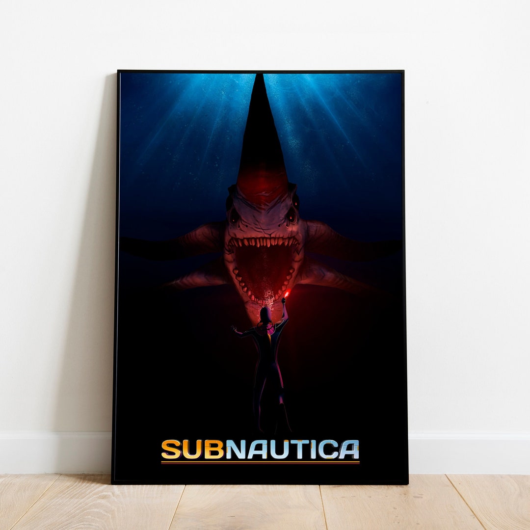 Subnautica Poster Subnautica Fanart Reaper Leviathan Print Video Game Poster Digital Art Print ...