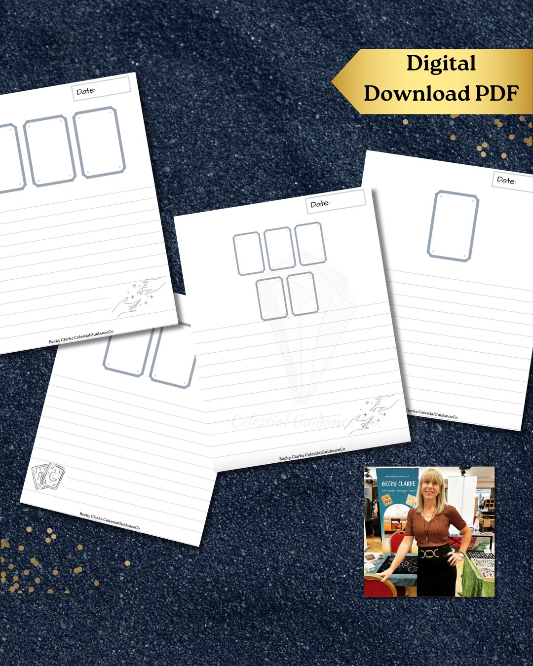 Tarot Journal Pages Printable for Tarot Reading Book of Shadows Digital ...