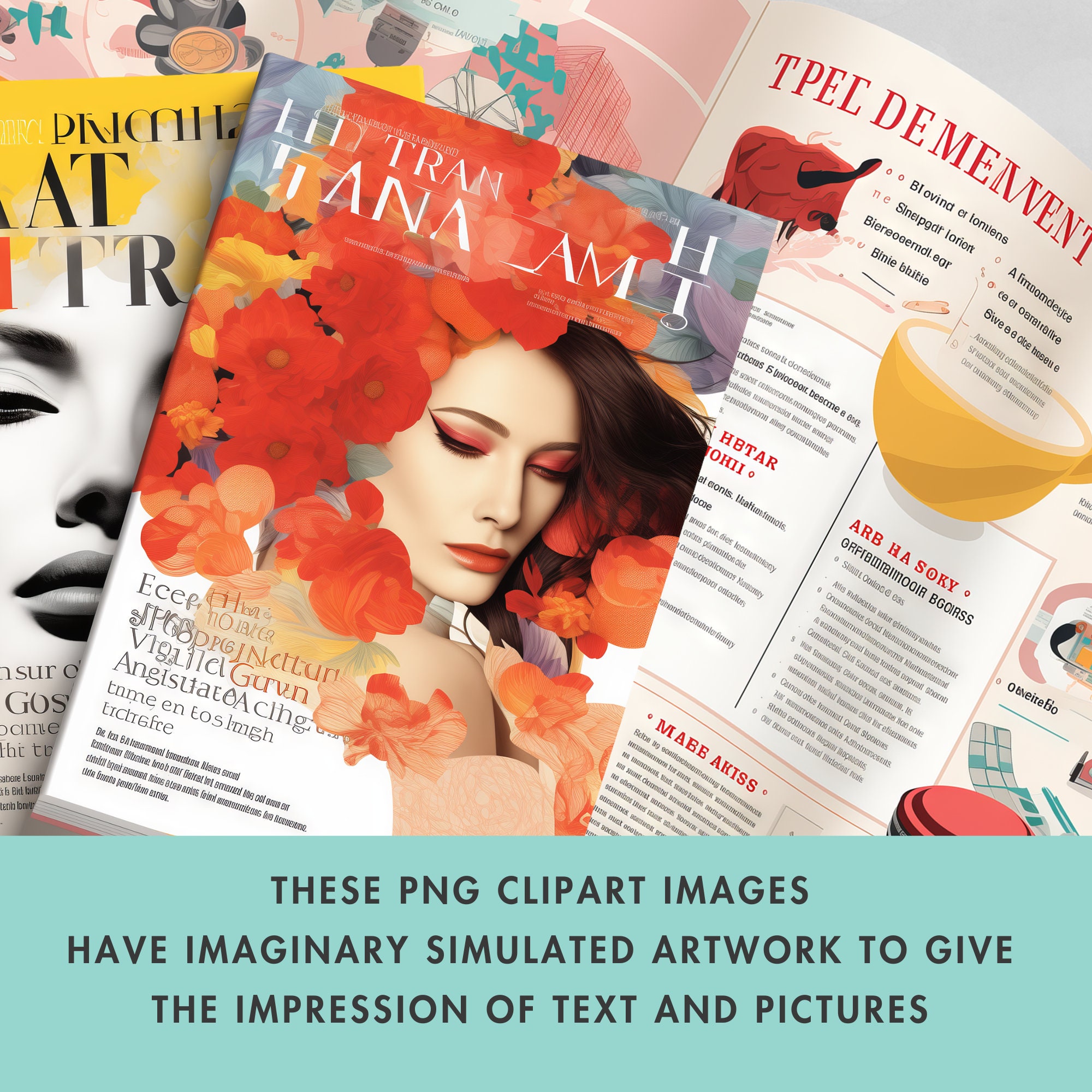 Illustrations of Magazines Clipart, 6 IMAGES, Commercial License ...