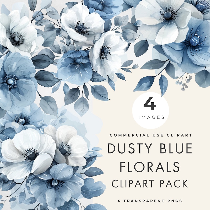 Dusty Blue Bouquet - Etsy